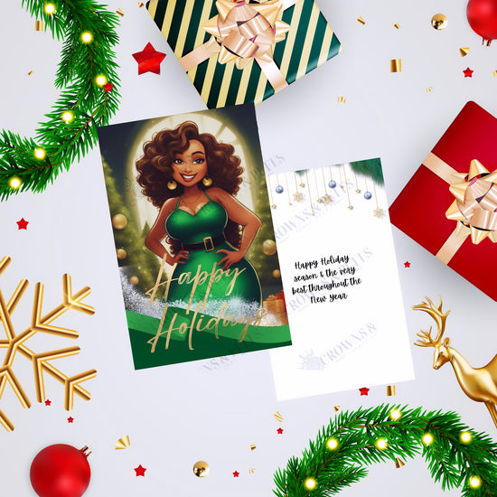 10 pack black Diva Holiday greeting cards – Kakeskreations