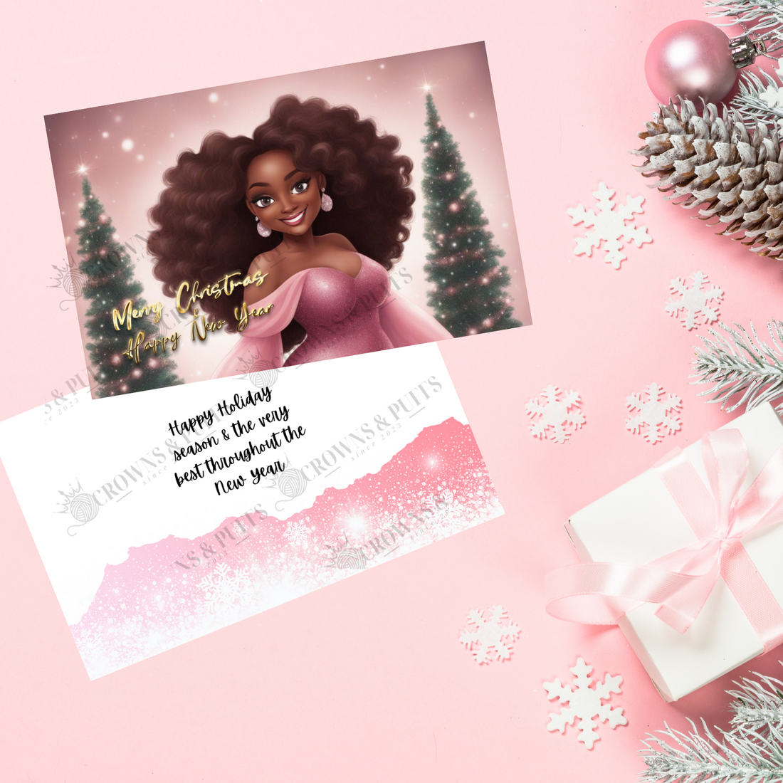 10 pack black Diva Holiday greeting cards – Kakeskreations